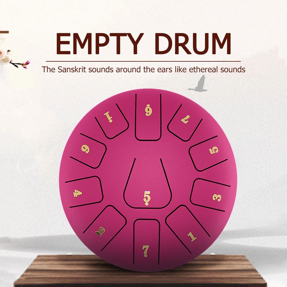 8 Inch Mini Drum 11 Tone Steel Tongue Drum Percuss... – Vicedeal