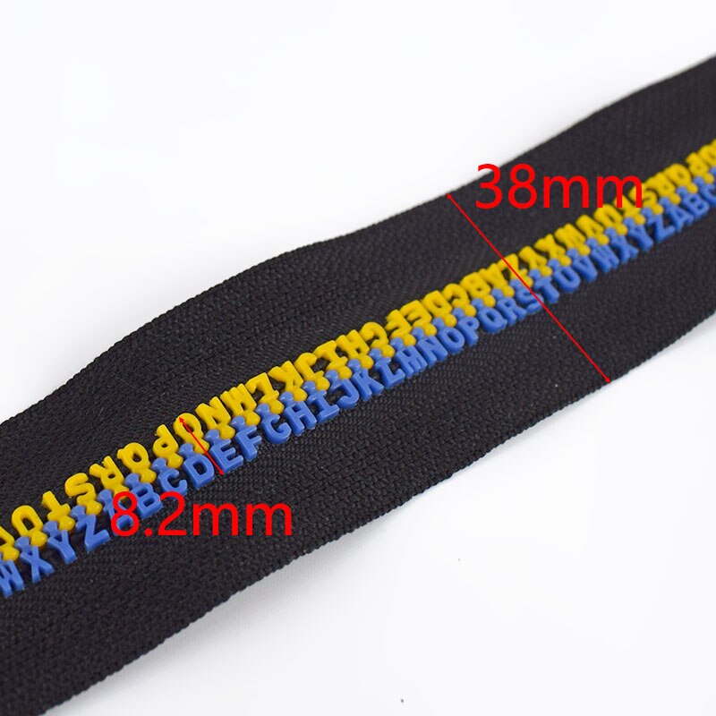 Meetee 2/4M 5#/8# Resin Coded Zipper Individuality... – Grandado