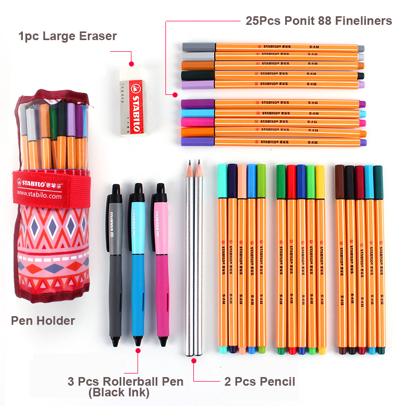 Stabilo Punkt 88 Fineliner Stifte Roller Set 0,4mm... – Vicedeal