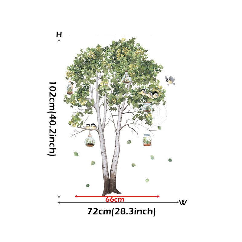Brup Aquarel Tropische Bos Dier Muurstickers Kinde... – Vicedeal