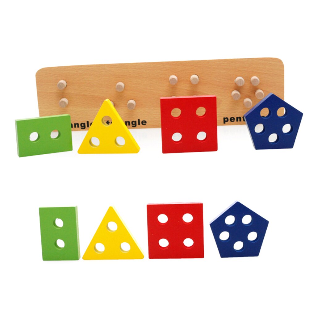 Wooden Geometric Math Fraction Puzzle Pairing Stac... – Grandado