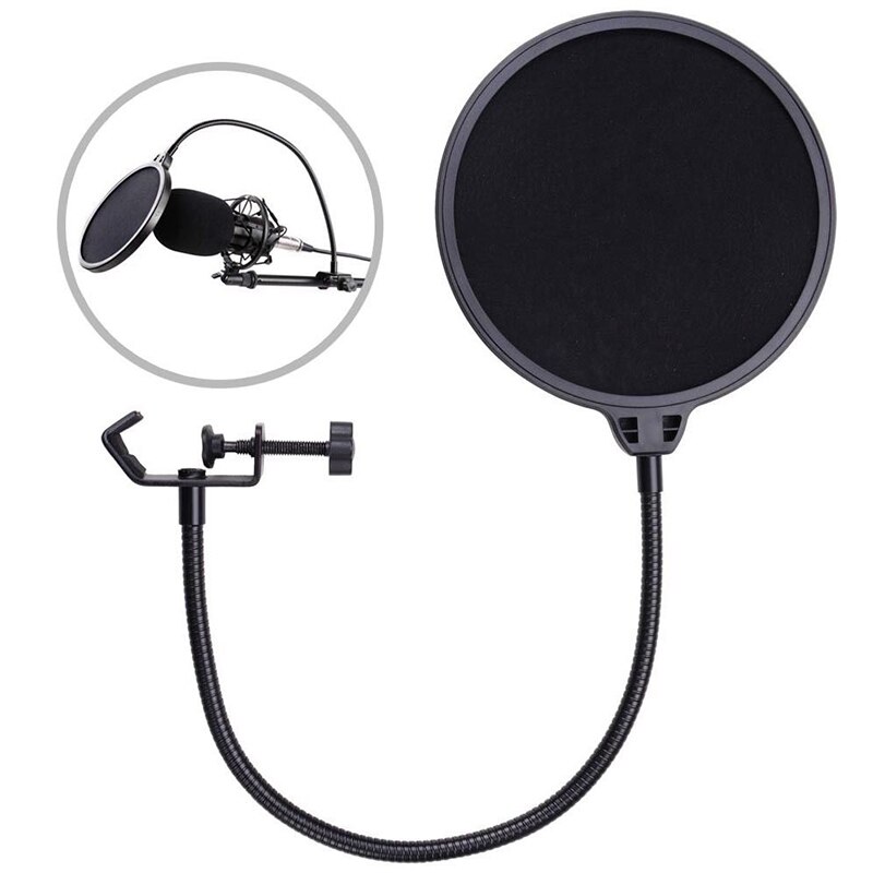 Microphone Pop Filter Recording Durable Double Lay... – Vicedeal