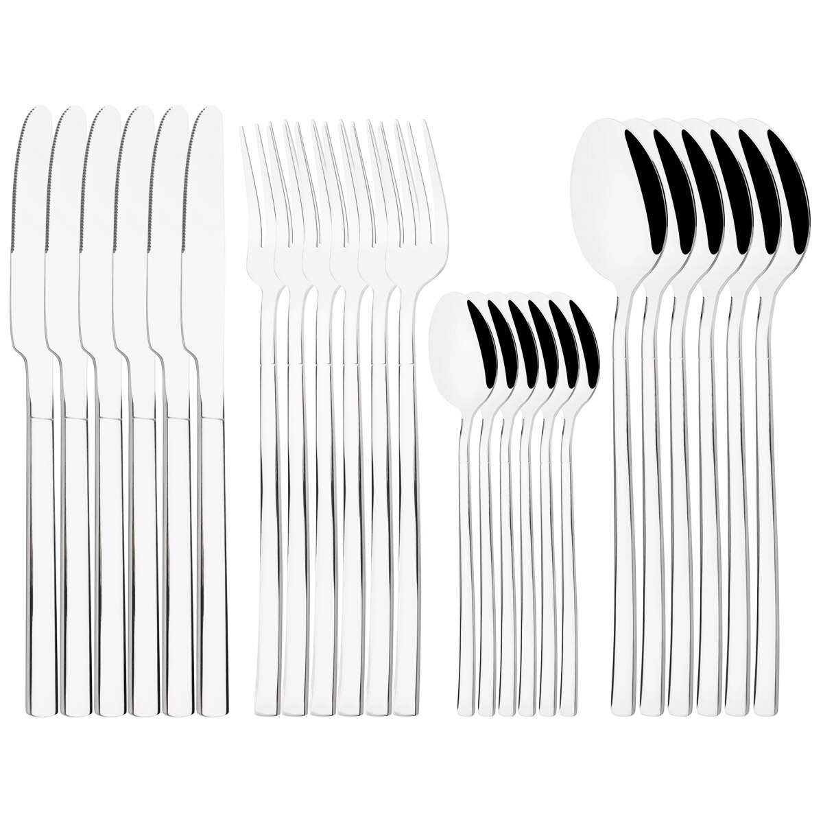 24pcs Colorful Dinnerware Set Stainless Steel Tabl... – Grandado