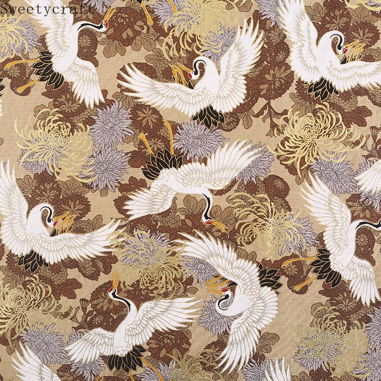 150x100cm wave Printed Bronzed Cotton Fabric By Me... – Vicedeal