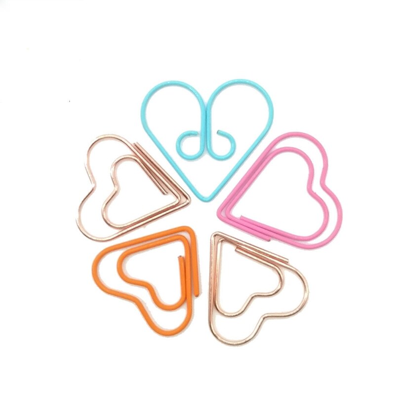 100 stks/zak Speciale vormige Hart Vormige Papercl... – Grandado