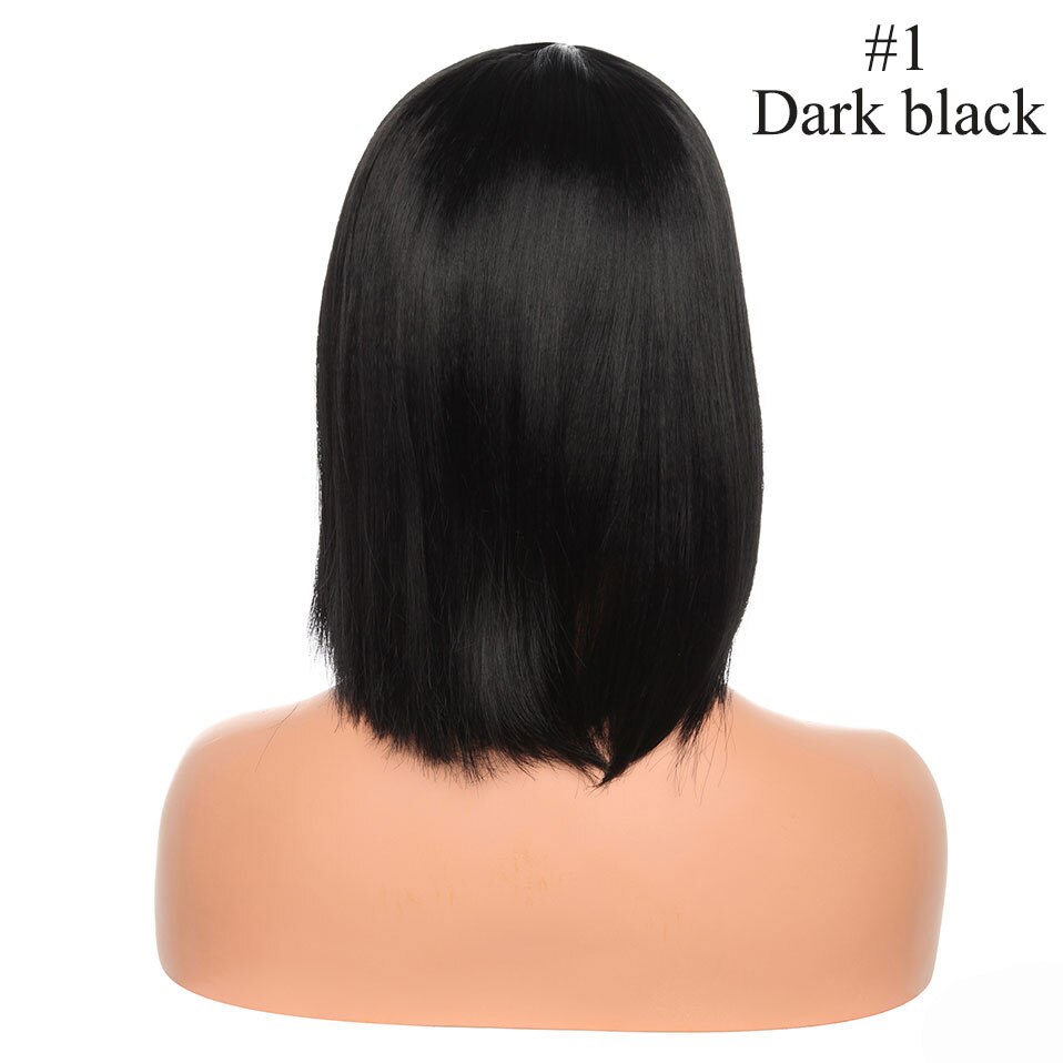SNOILITE black grey short straight BOB wig 12inch ... – Grandado