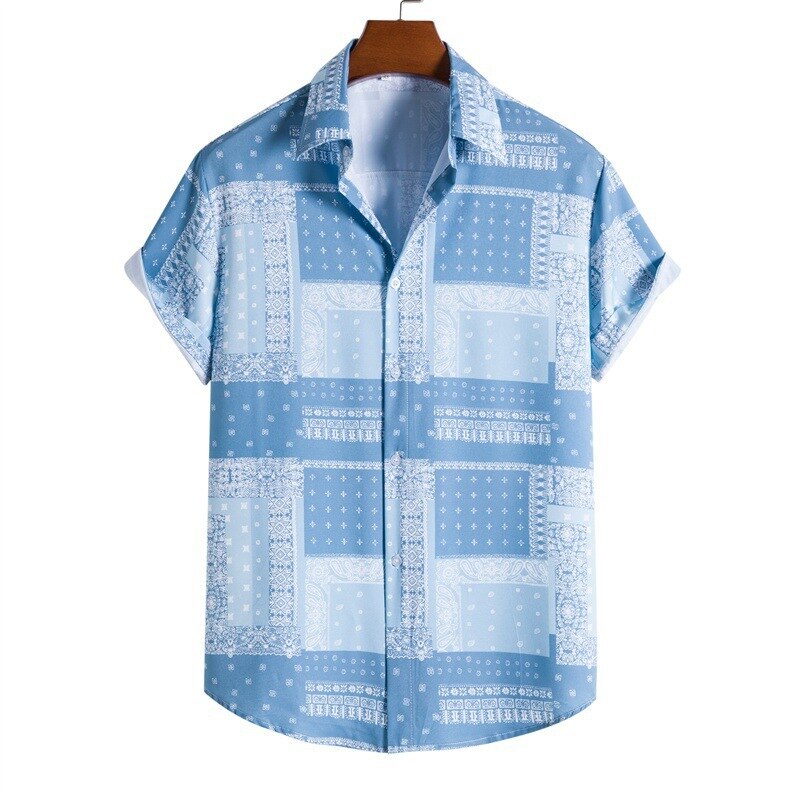 Summer Men Casual Shirts Vintage Print Clothes Bag... – Grandado