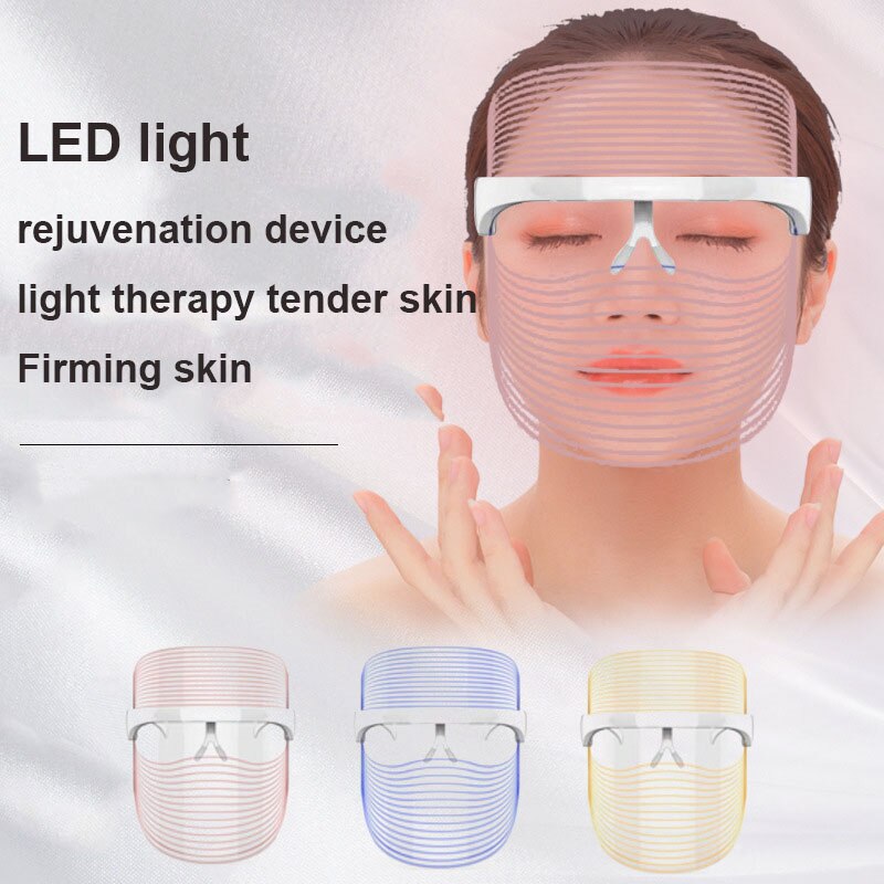 LED color light therapy mask face skin rejuvenatio... – Grandado