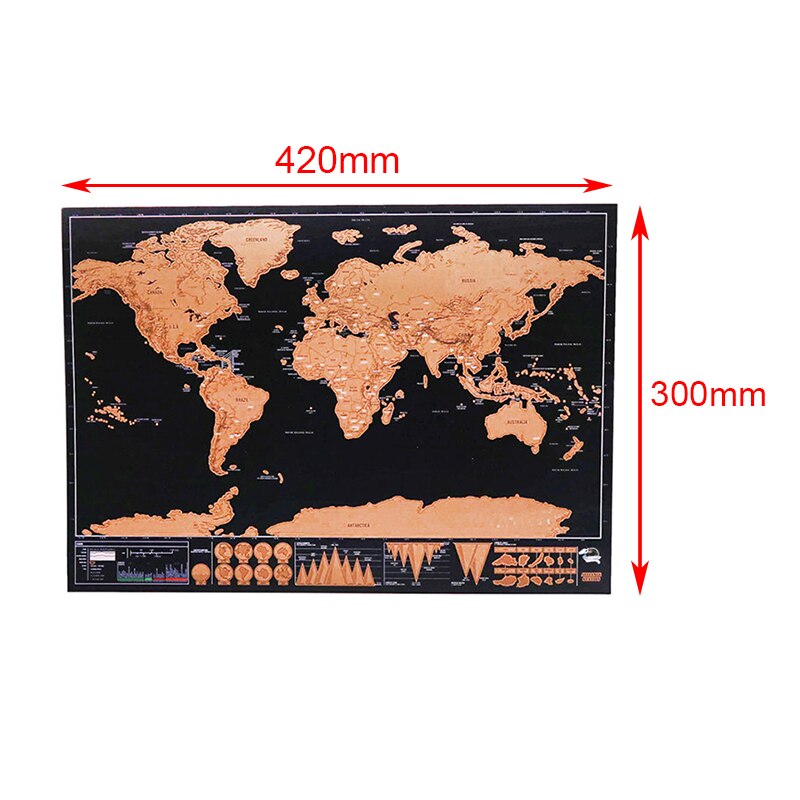 1 Pcs Erasable map 420*300cm world travel map home... – Grandado