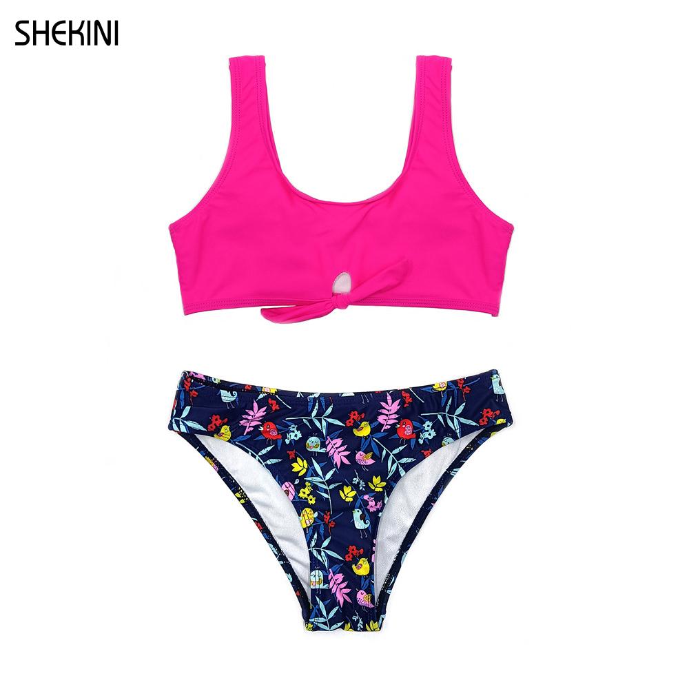 SHEKINI Girls' Tank Bikinis Low Waist Print Sw... – Grandado