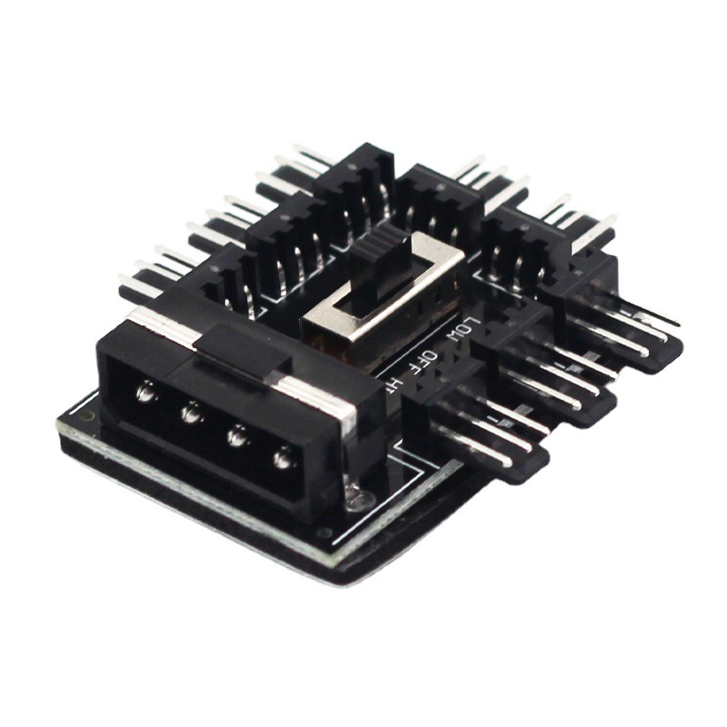 PC Fan Speed Controller 4pin IDE and SATA to 8 Way... – Vicedeal