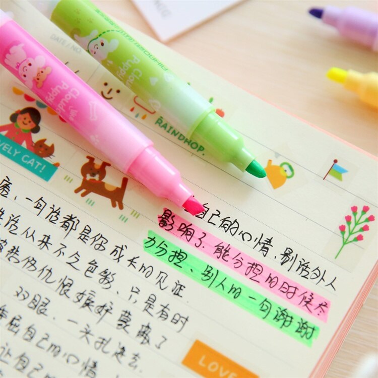 6 colors/box cute kawaii oblique minii marker pens... – Grandado