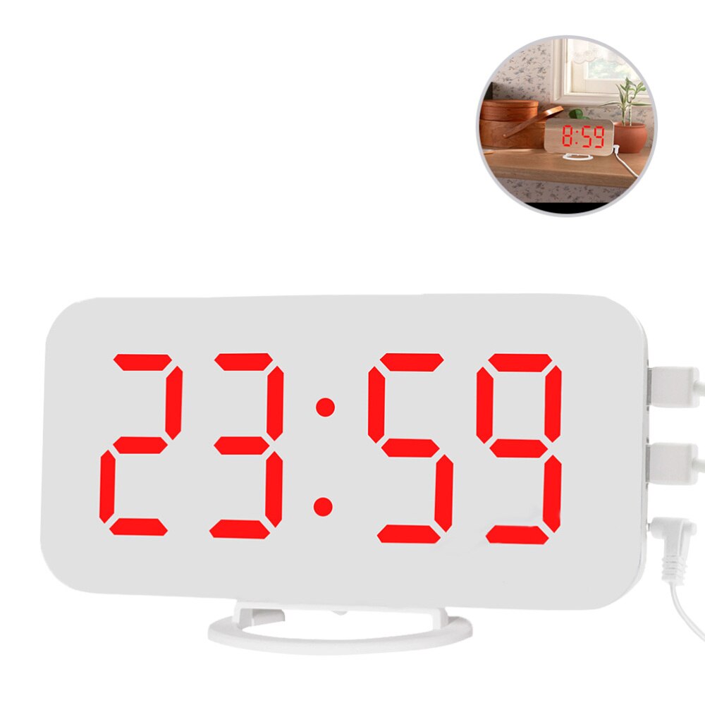 Digital Alarm Clock with Dual USB Charging Ports L... – Grandado