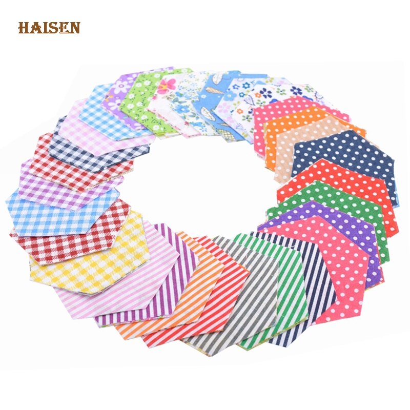 100Pcs/Lot Random Pattern Printed Hexagon Shape Lo... – Grandado
