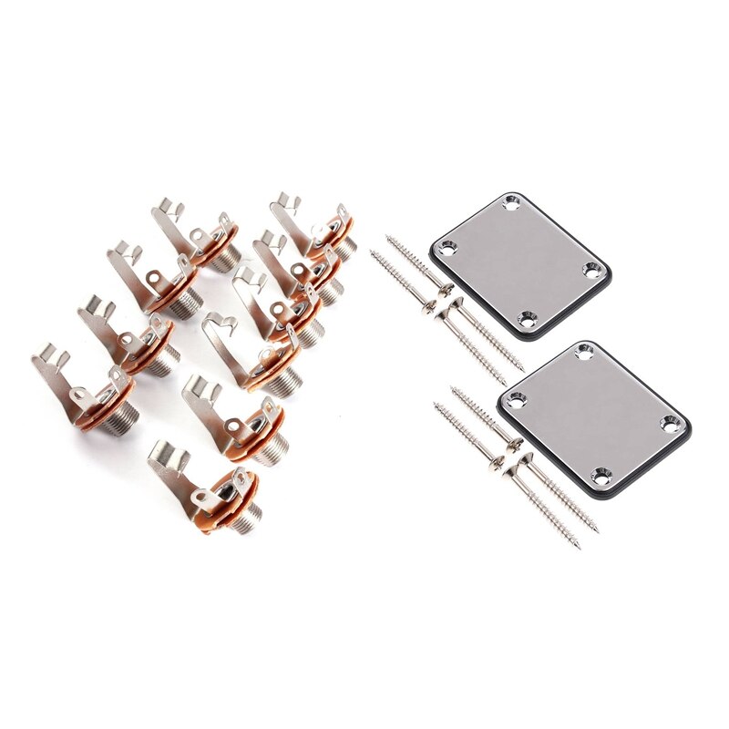 10 Pcs Mono Input Jack Voor Gitaar Bas 6.35Mm Oran... – Grandado