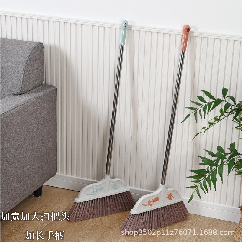 Five row broom plastic long handle living room bro... – Grandado
