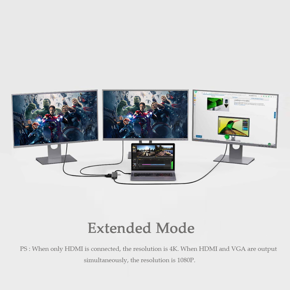 Dual Hdmi Hub Usb 3.0 Hub Type C Vga Pd Hdmi Usb C... – Vicedeal