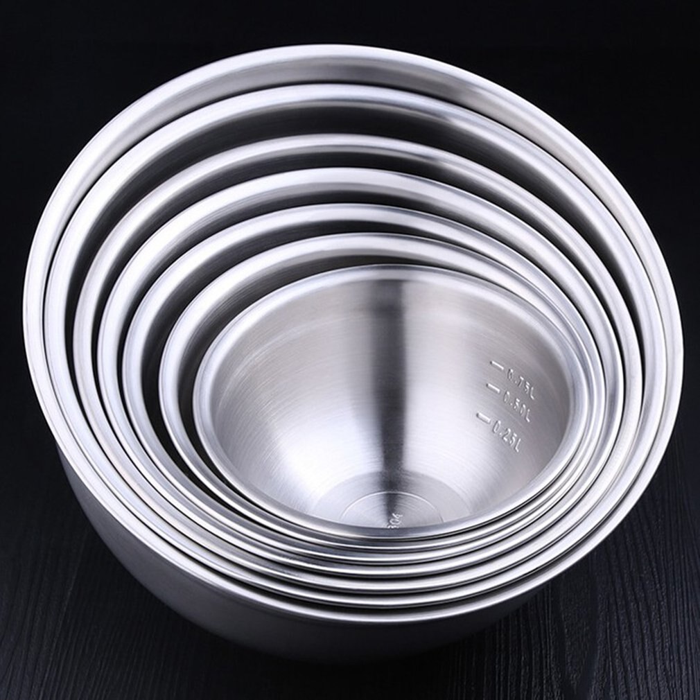 Stainless Steel Pots Egg Bowls Deepened With Scale... – Vicedeal