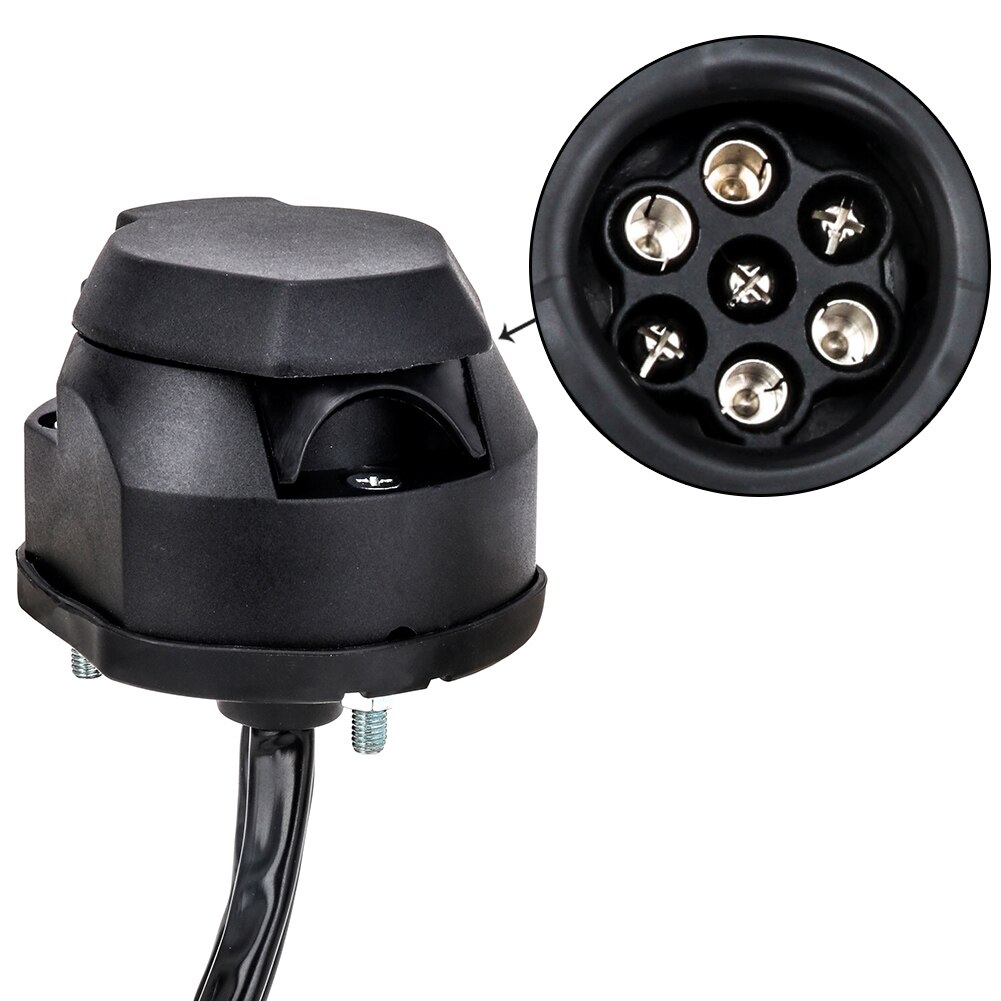 JINGJINGOLD T25557b 7 Pin Trailer Socket Box PVC W... – Grandado