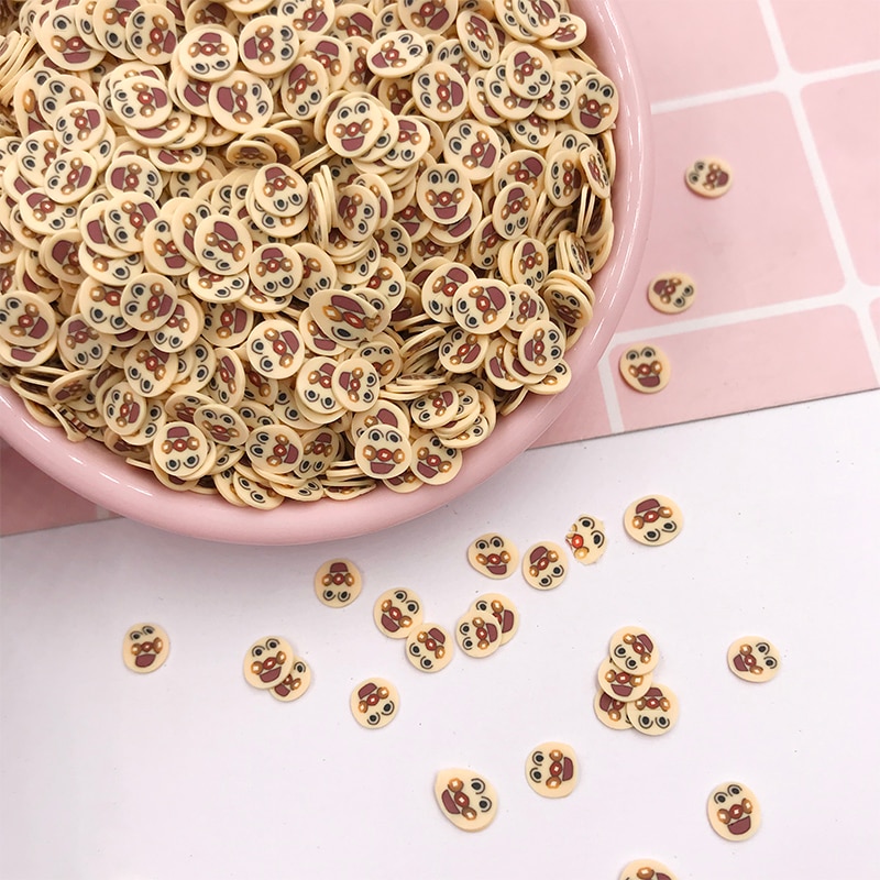 100g Cartoon Bread Figure Round Slice Polymer Clay... – Vicedeal