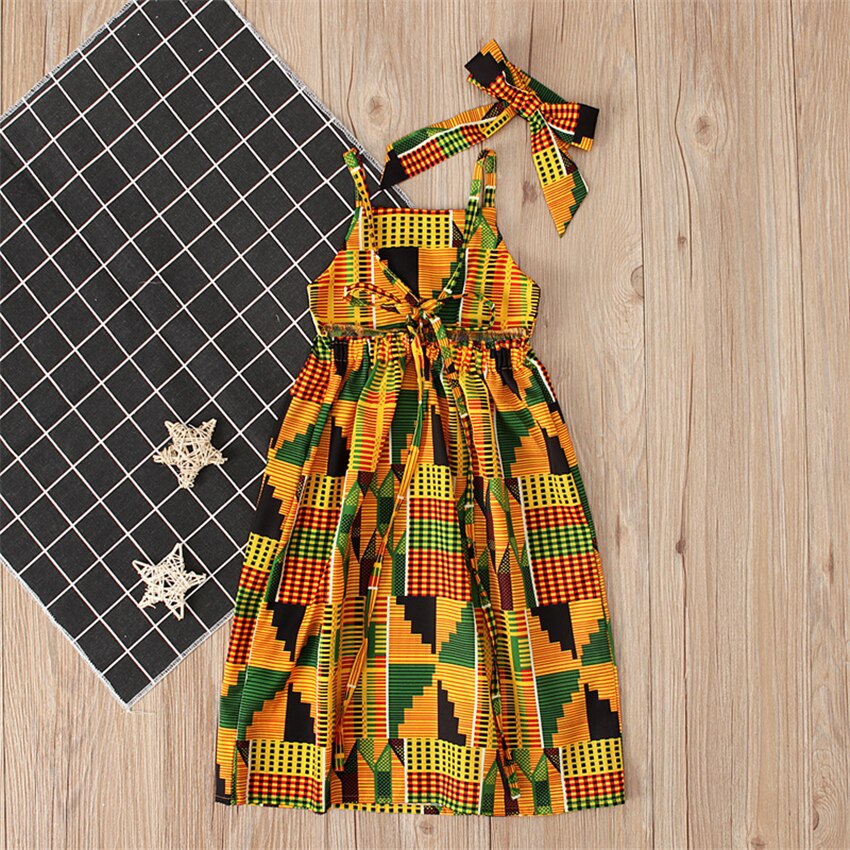 Children African Traditional Dress Printed Off Sho... – Grandado