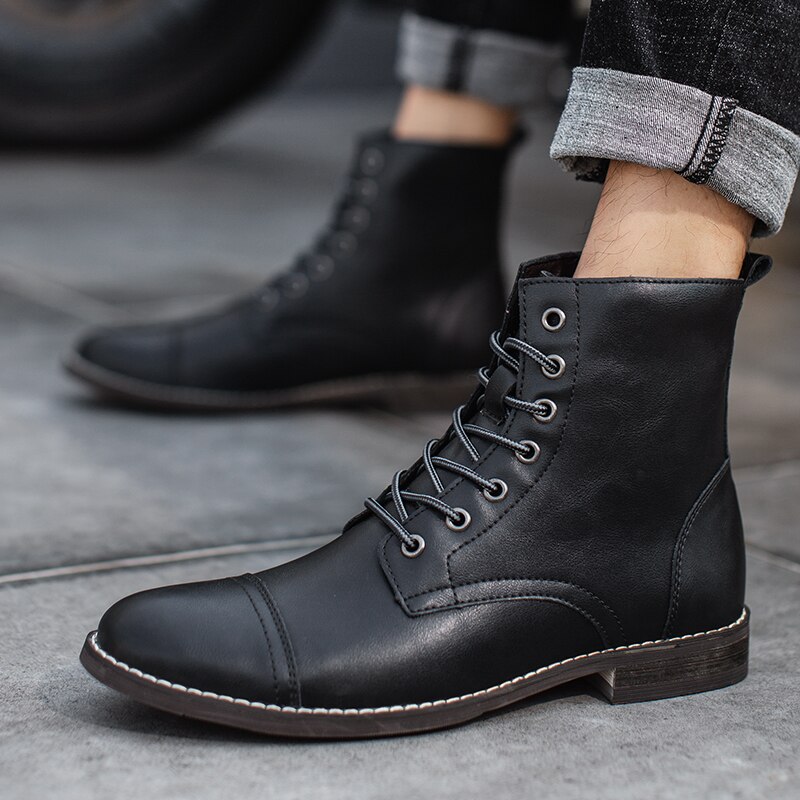 men boots Top handsome comfortable spring Retro le... – Grandado