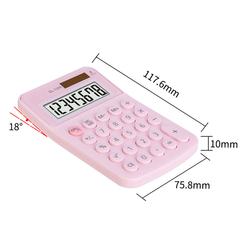Mini Rekenmachine 8 Cijfers Solar Kleur Student Le... – Vicedeal