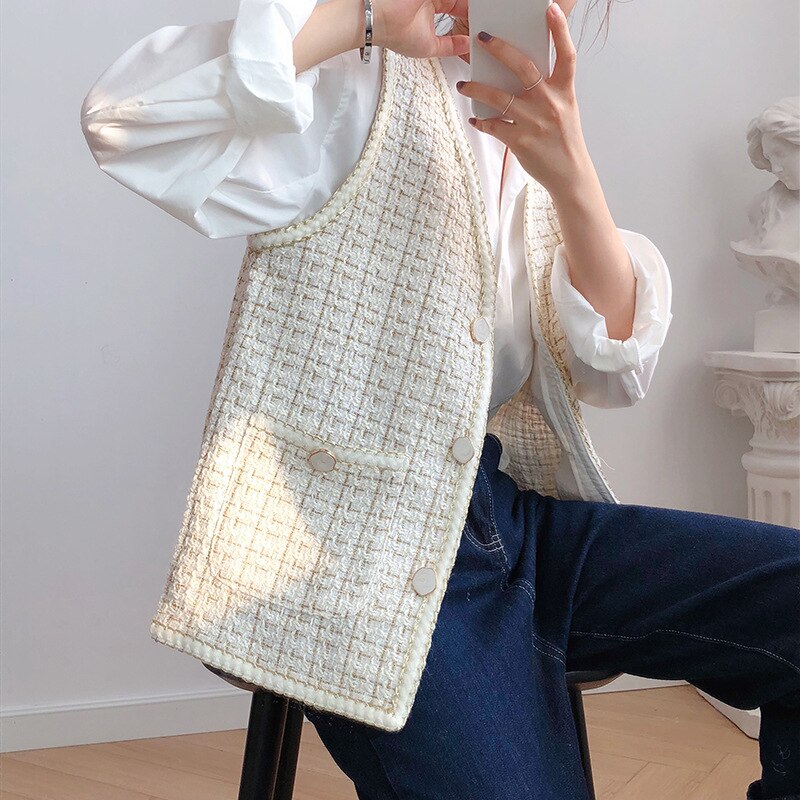 Women Spring Korea Style V-neck Sleeveless Plaided... – Vicedeal