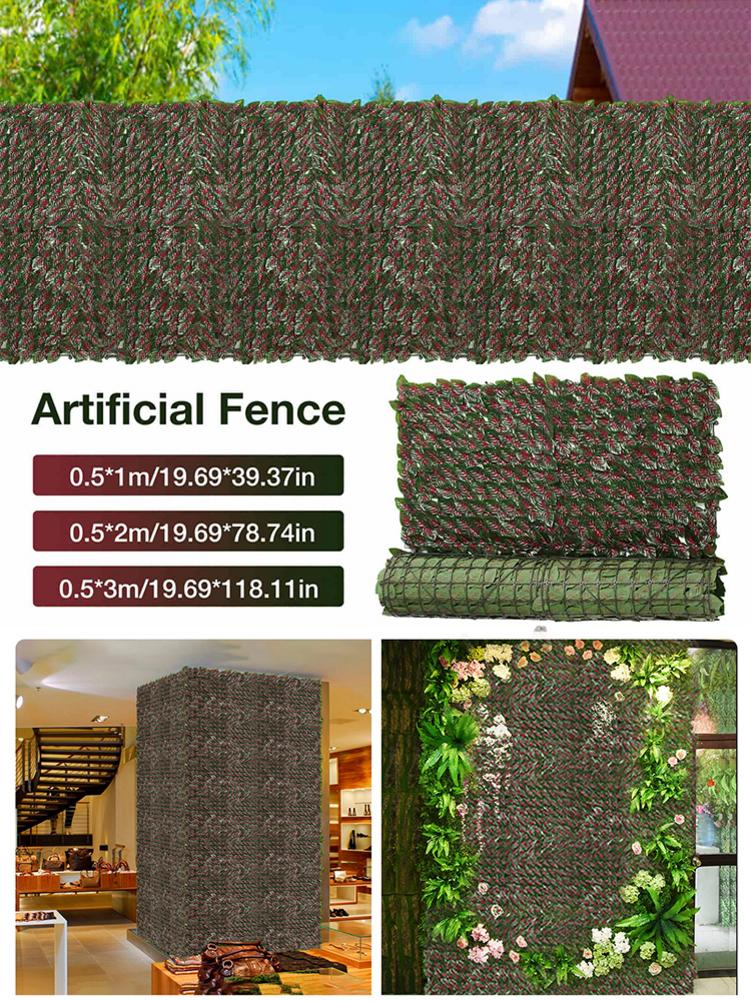 Protection Artificial Balcony Green Leaf Fence Lea... – Grandado