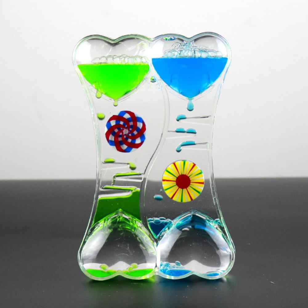 Double Heart Drip Oil Acrylic Hourglass Desktop Co... – Vicedeal
