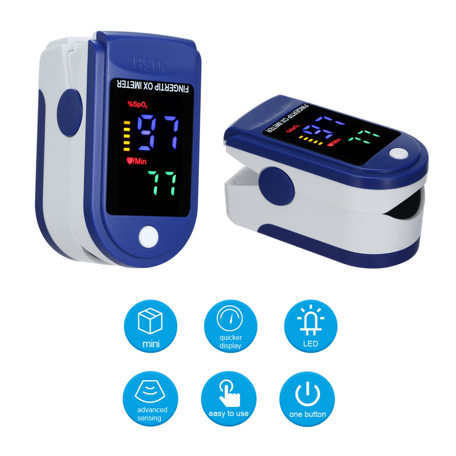 Mini Pulse Oximeter Finger Pulse Rate Blood Oxygen... – Vicedeal