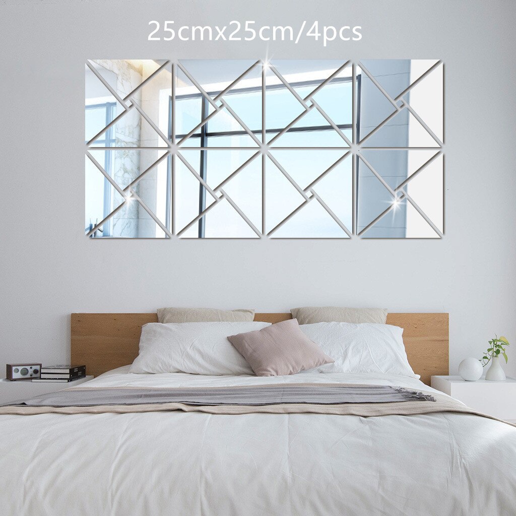 Wall Stickers Mirror Sticker Decorative Wall Mirro... – Grandado