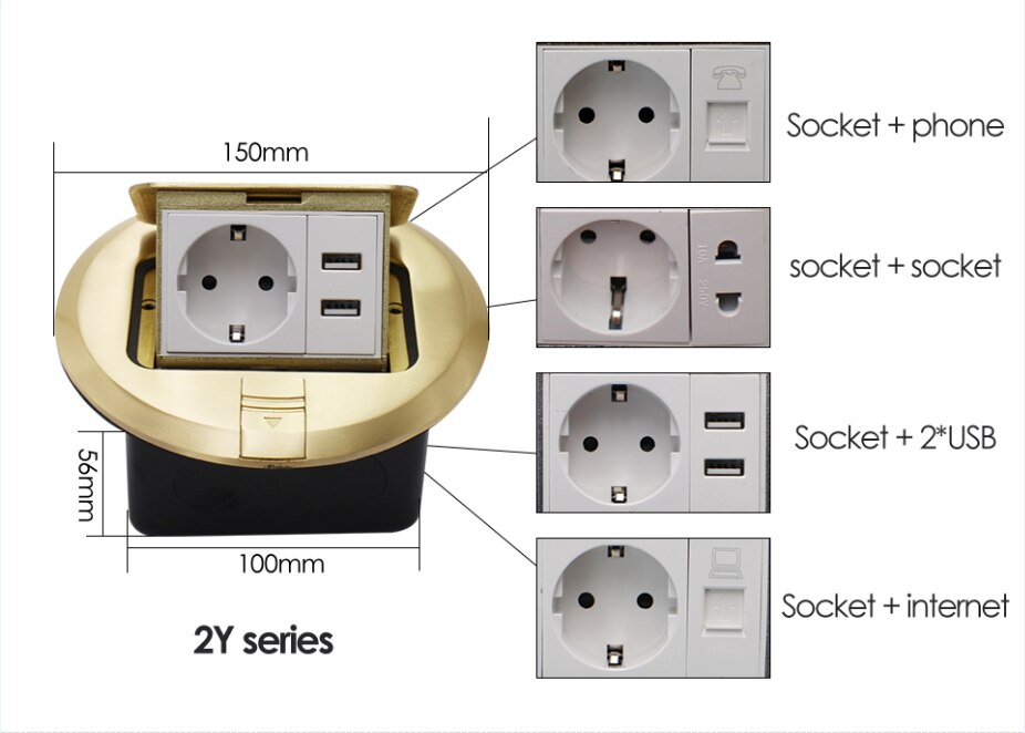 EU Floor Socket Pop Up Usb-poort Opladen Telefoon ... – Grandado