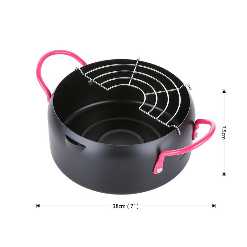 18cm Japanese Style Tempura Frying Pot Non-stick F... – Vicedeal