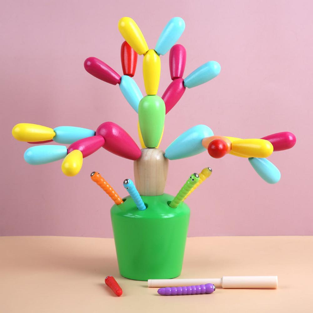 2 in 1 Wooden Cactus Blocks Magnetic Fishing Balan... – Vicedeal