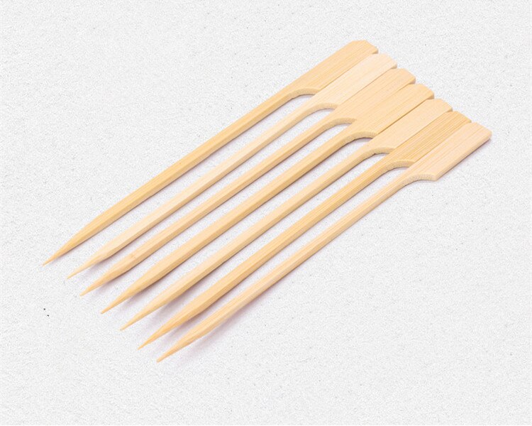 100pcs 15cm Bamboo Skewers Paddle Sticks For BBQ G... – Grandado
