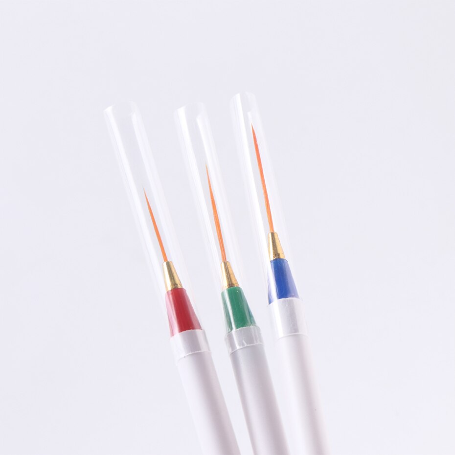 3pcs Pull Line Nail Art Brushes Pen Nylon Hair Pla... – Grandado