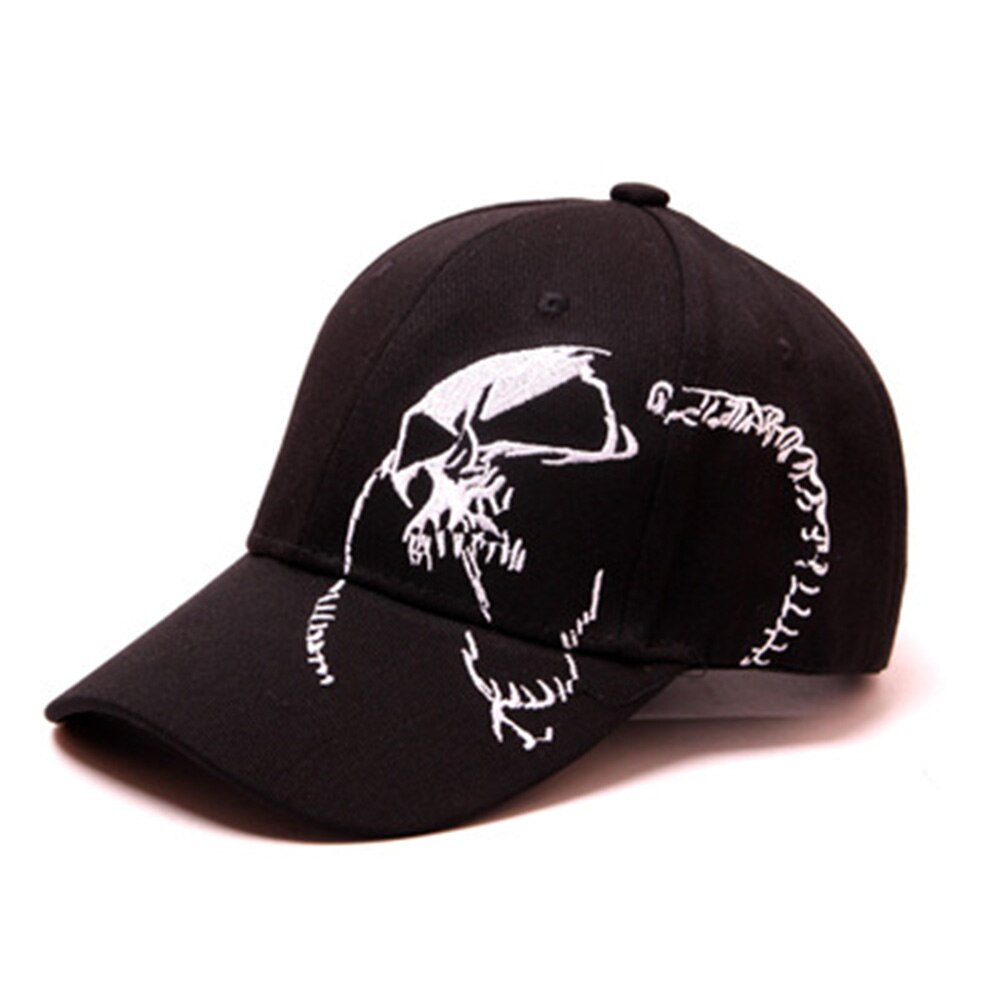 Embroidered Skull Cap for Men Cotton Baseball Caps... – Grandado