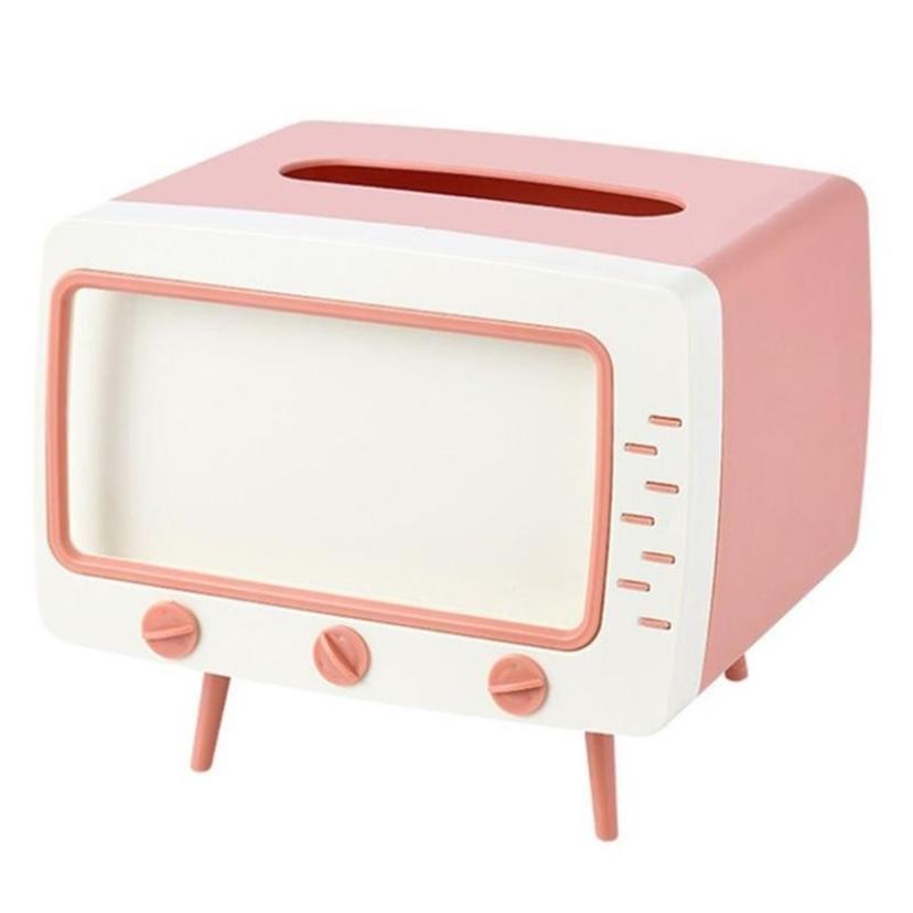 TV Tissue Box Desktop Paper Holder Dispenser Stora... – Vicedeal