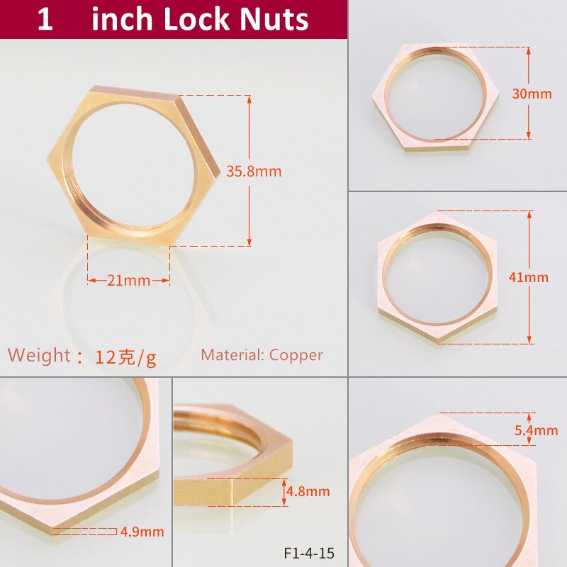 Brass Hex Lock Nuts Pipe Fitting M10 M12 1/8"... – Grandado