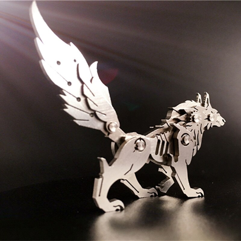 Modern Abstract Metal Wolf Statue Ornaments Home D... – Vicedeal