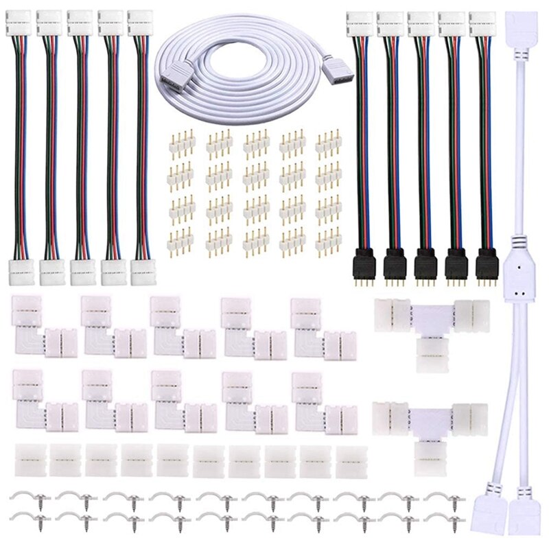 YO-LED Strip Connector Kit Voor 5050 10Mm 4Pin Rgb... – Vicedeal