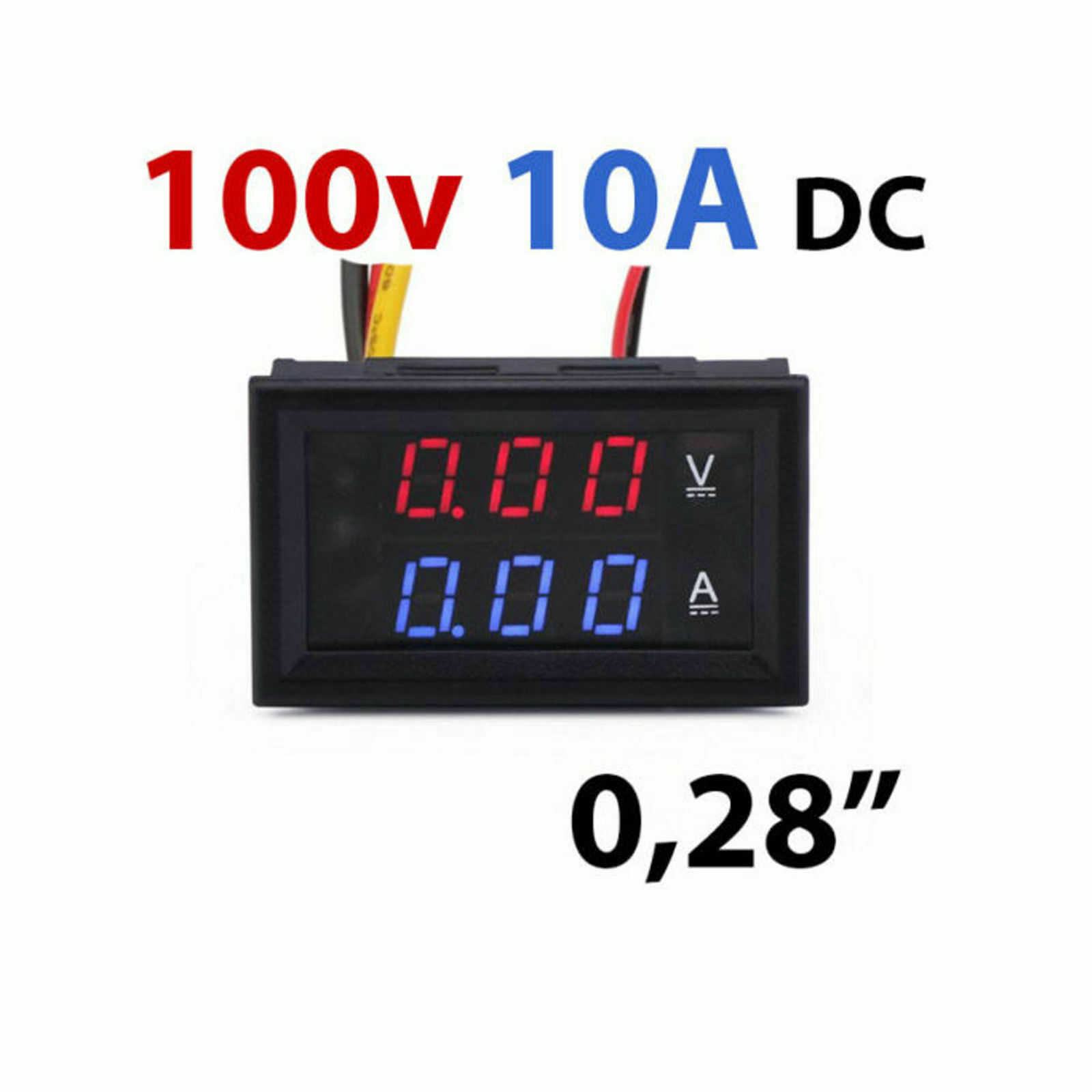Voltimetro Digitale Ampèremeter 100V 10A DC Rood B... – Vicedeal