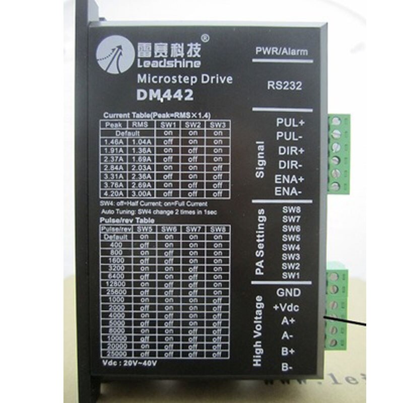 DM422-2 Fase Digitale Stepper Drive; Max 40 VDC/2.... – Vicedeal