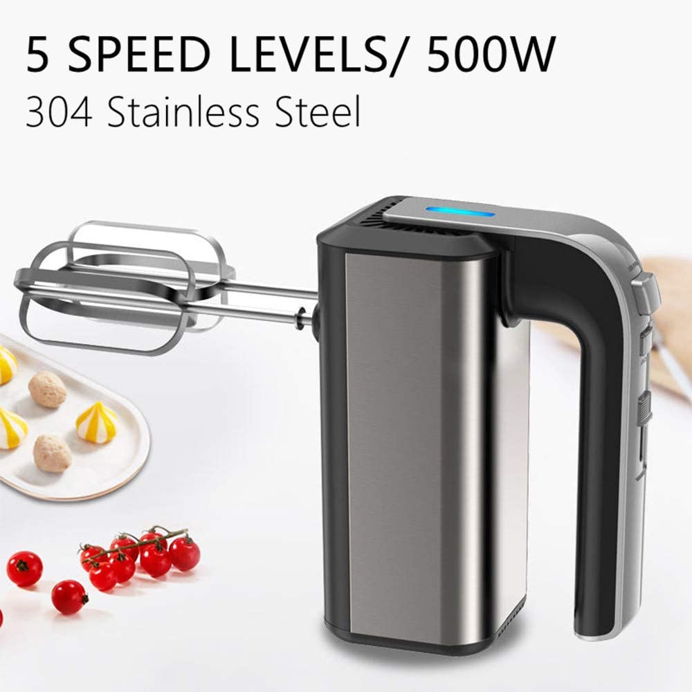 Electric Hand Mixer, 500 Watt, Stainless Steel Spi... – Grandado