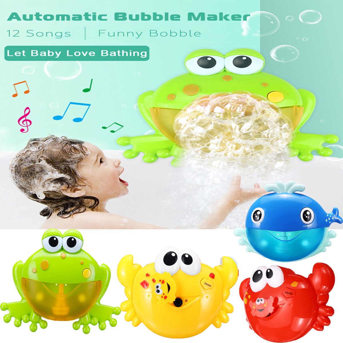 Outdoor Bubble Frogs Crabs Whale Baby Bath Toy Bub... – Vicedeal