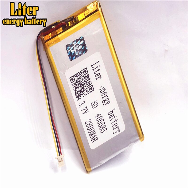 1.0MM 3pin connector 3.7V 405585 3.7V 2800mAh Lith... – Vicedeal