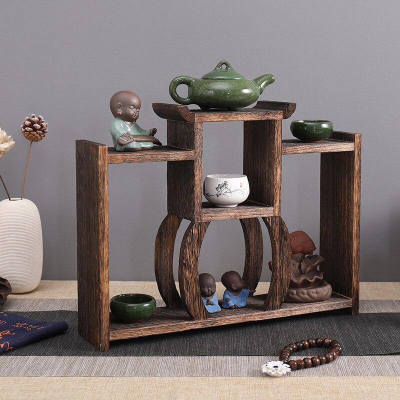 Small Solid Wood Chinese Style Tea Pot Tray Burn P... – Vicedeal