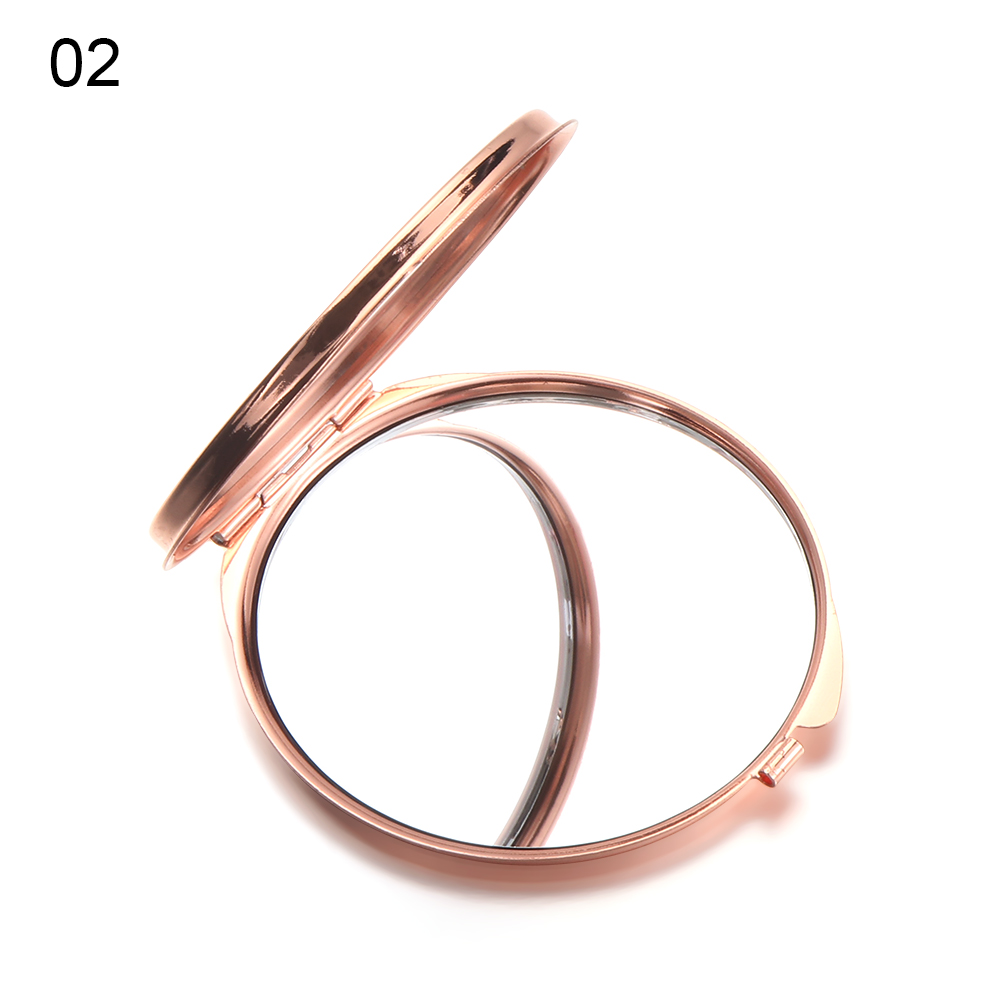 Makeup Mirror Metal Rose Gold Round Heart Shaped M... – Vicedeal