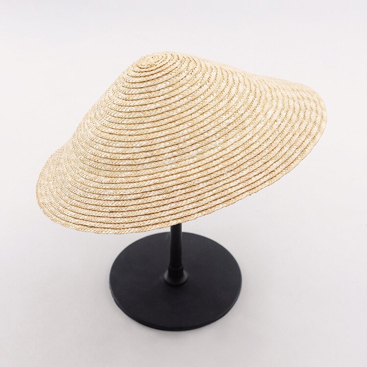 Natural Wheat straw hat bucket straw hat stage cat... – Grandado